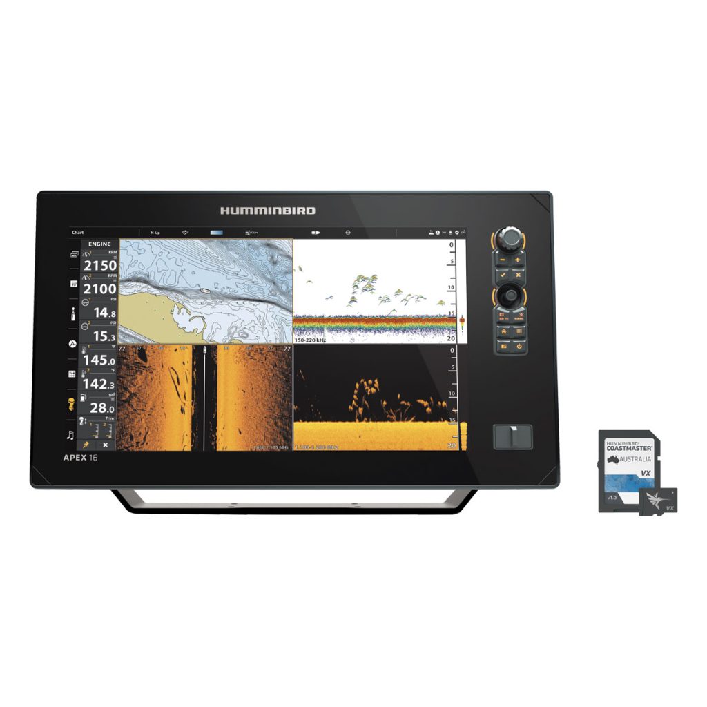 HUMMINBIRD APEX 16 FISHFINDER MSI+ GPS INC COASTMASTER MAP - BLA